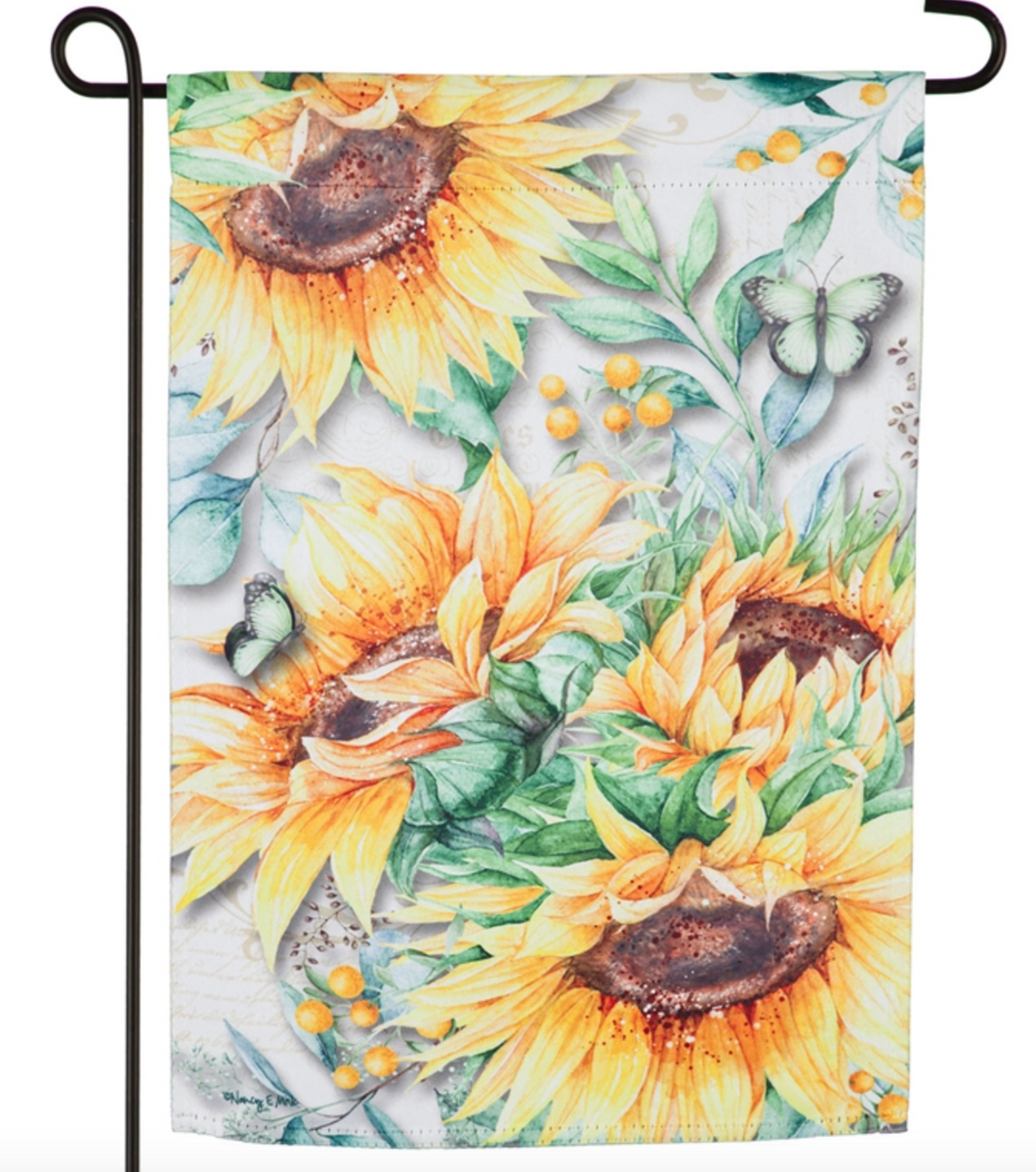 SUNFLOWER FIELDS GARDEN SUEDE FLAG – Christine's Hallmark Shop